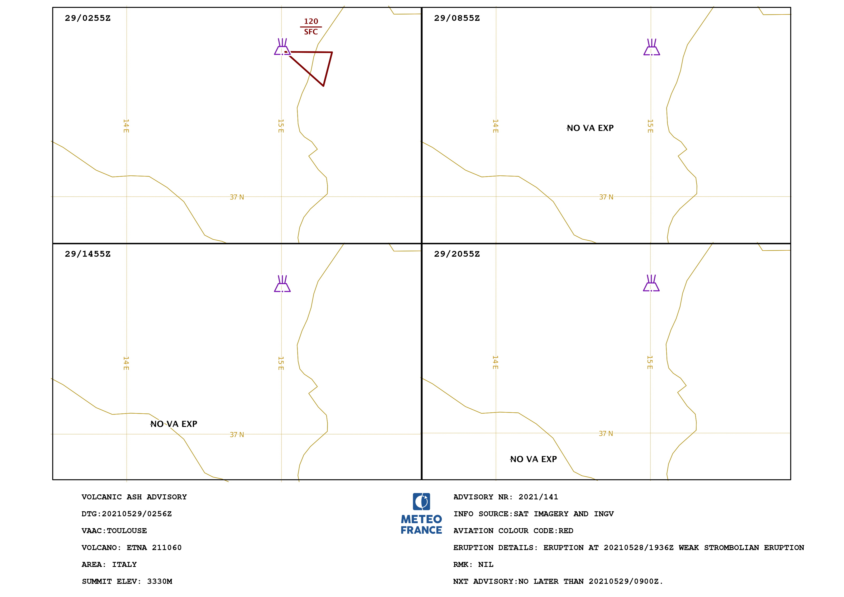 ETNA - 2021-05-29 02:56 utc · VAAC Toulouse