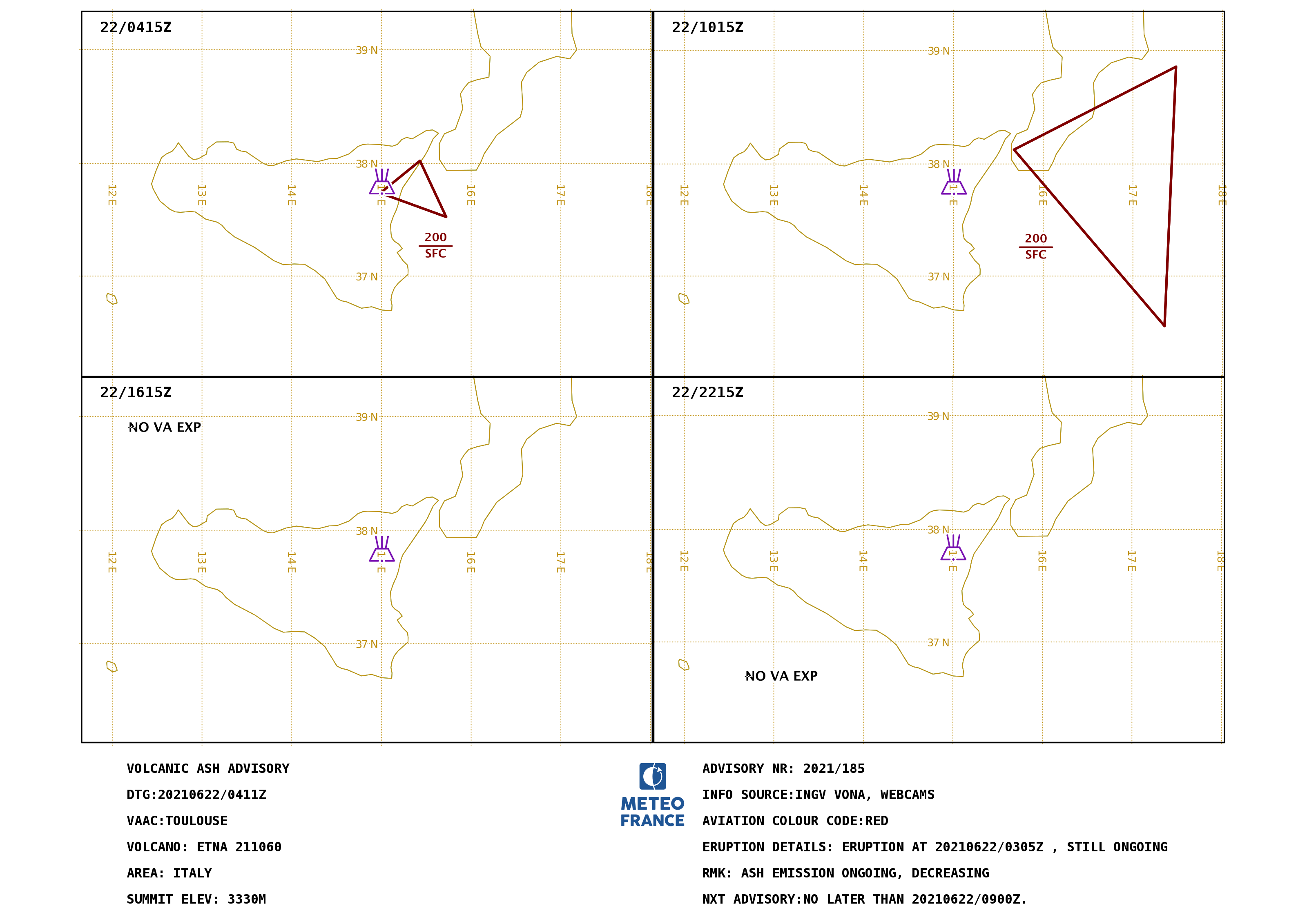 ETNA - 2021-06-22 04:11 utc · VAAC Toulouse
